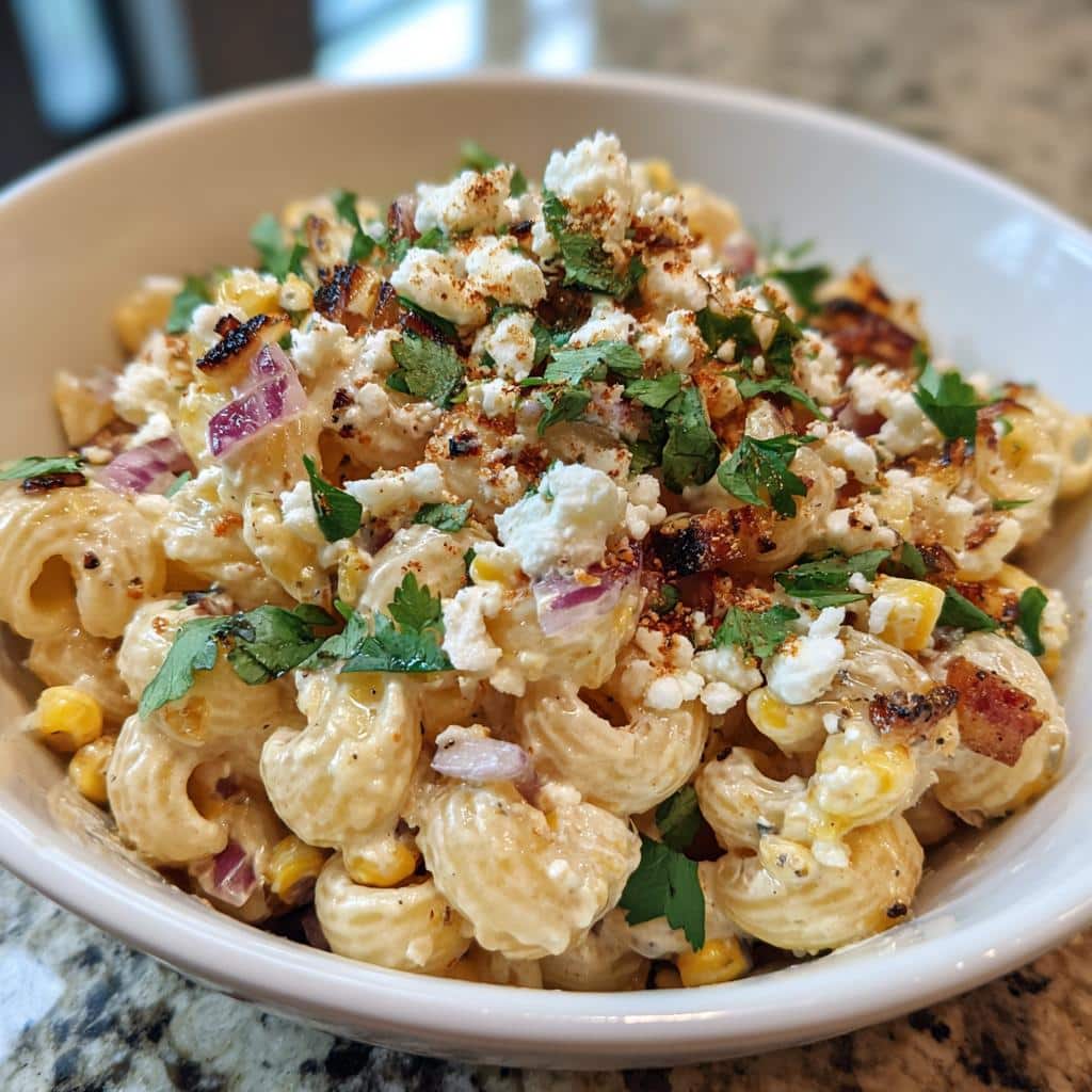 Amazing Creamy Street Corn Pasta Salad