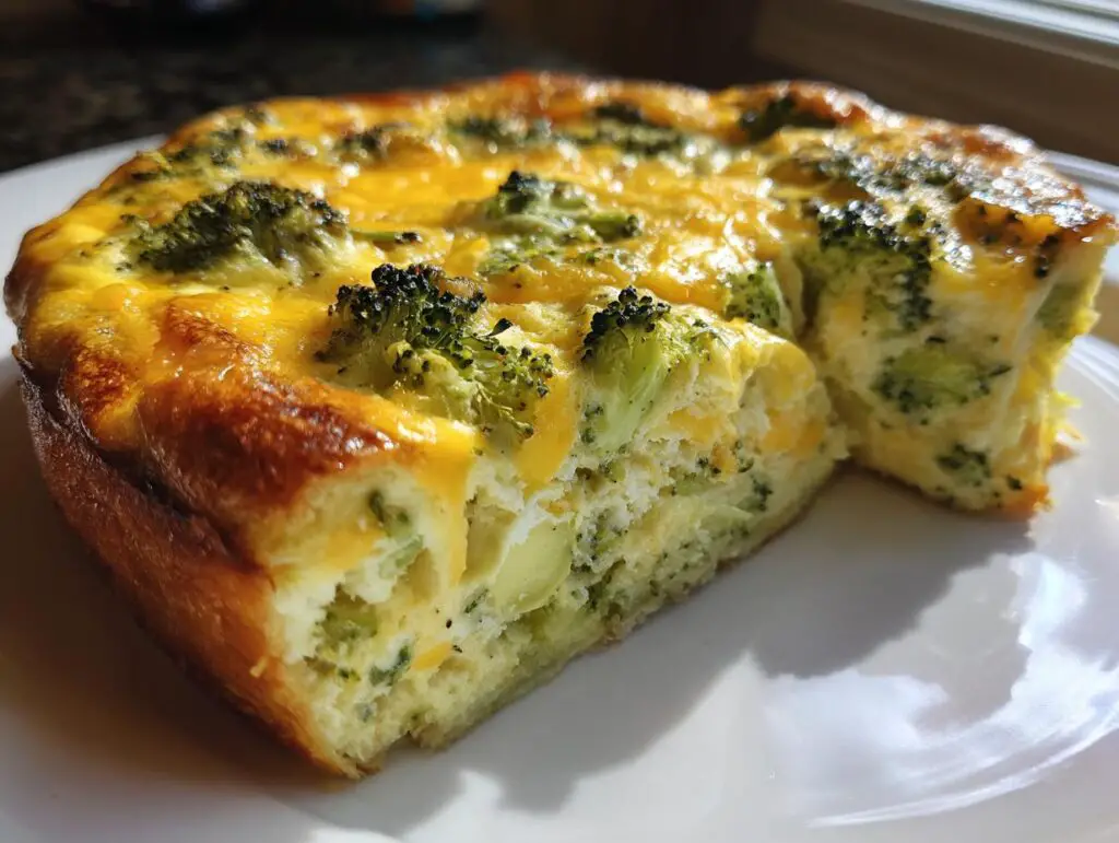 Amazing 4-Ingredient Crustless Broccoli And Cheese Quiche