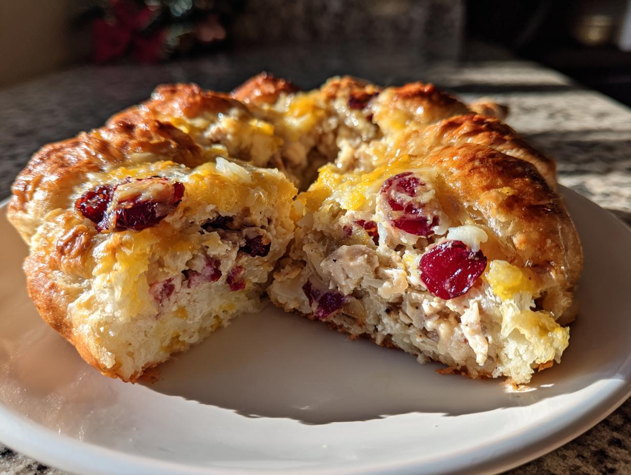 Amazing 1 Savory Turkey And Cranberry Crescent Ring
