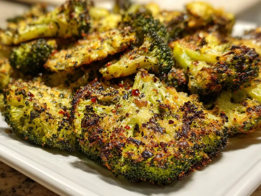 Baked Crispy Broccoli Chips With Parmesan: 30 Amazing Minutes