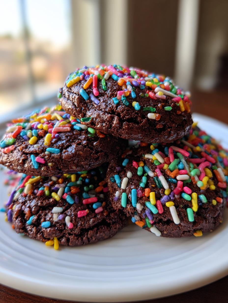 Amazing 30 Minute Chocolate Sprinkle Cookies