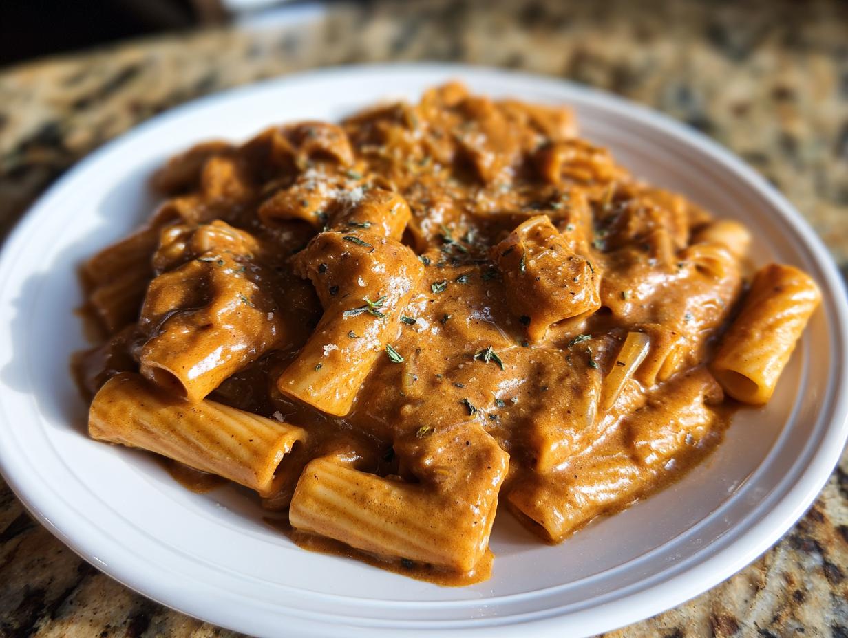 Glorious French Onion Pasta: 4 Servings