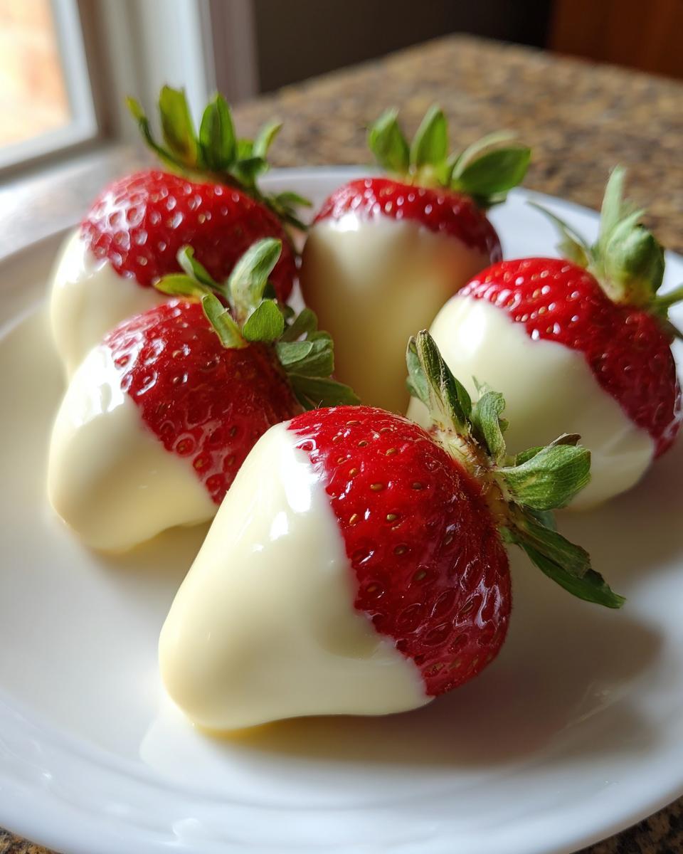 Easy 3-Ingredient White Chocolate Strawberries