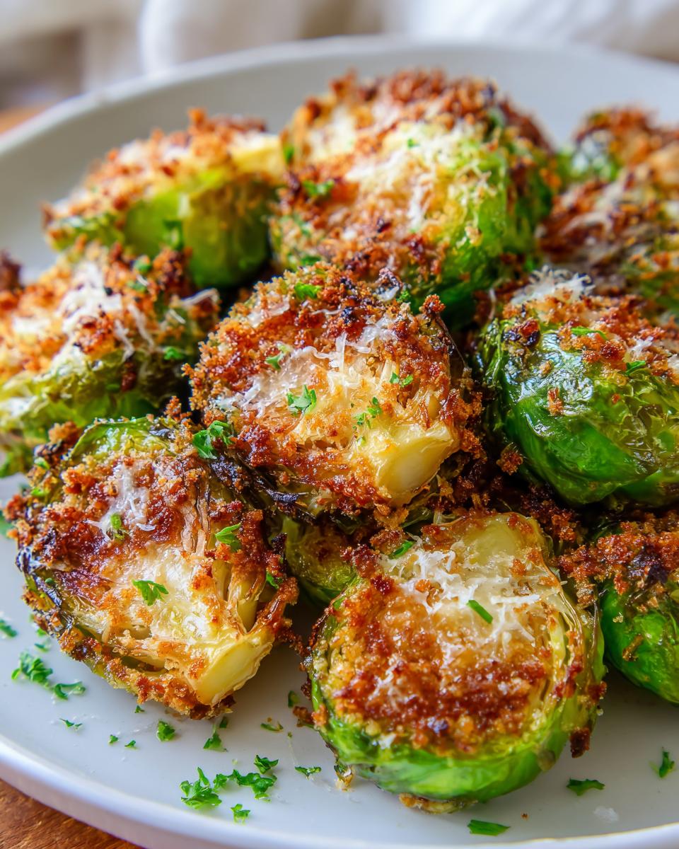 Crispy Parmesan Roasted Brussels Sprouts In 25 Mins