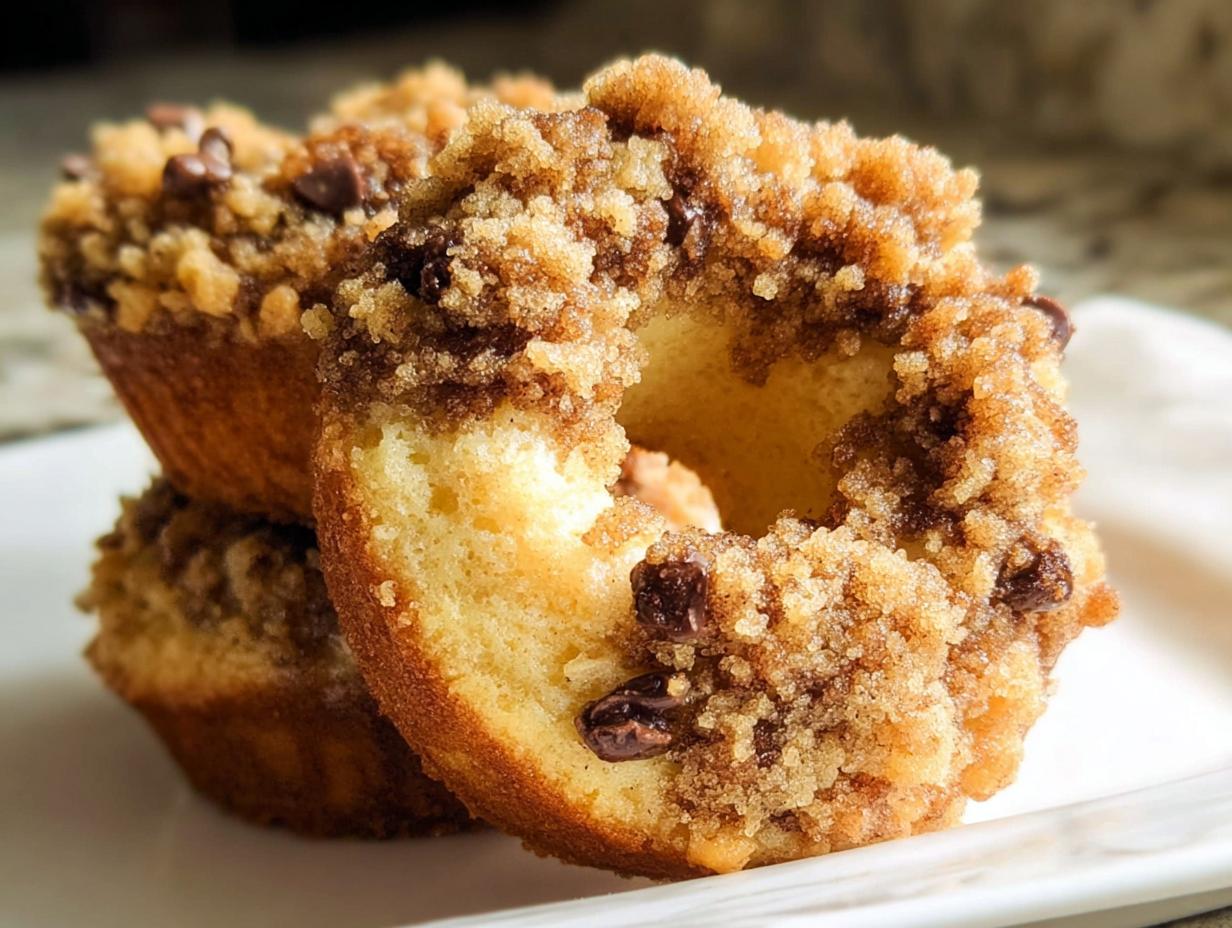 Amazing 12! Chocolate Chip Coffee Cake Donuts Baked