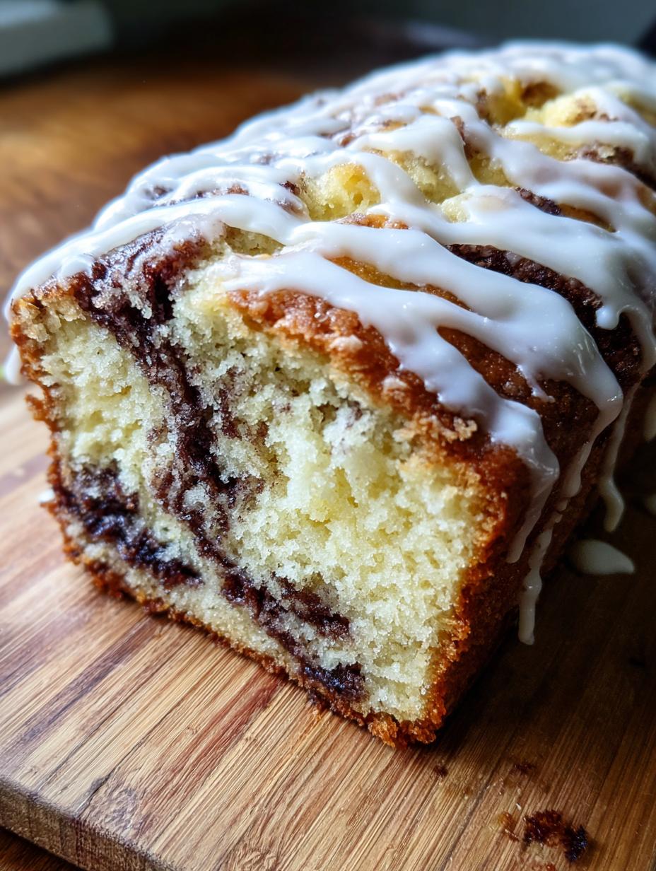 Amazing Cinnamon Swirl Banana Bread With Vanilla Icing 1
