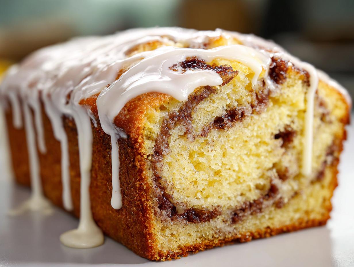 Amazing Cinnamon Swirl Banana Bread With Vanilla Icing 1