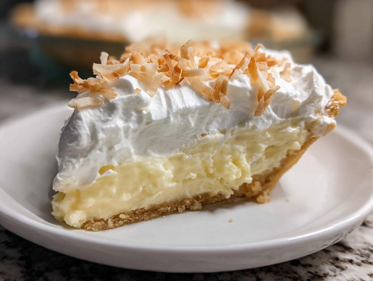 Best Classic Coconut Cream Pie With Custard Filling 3