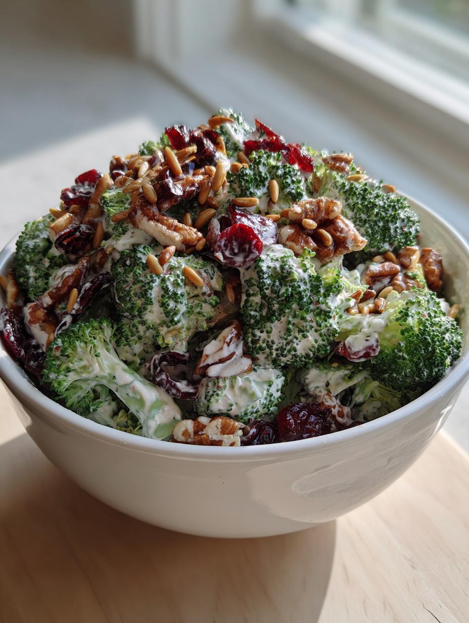 Divine 15-min Classic Creamy Broccoli Salad With Cranberries