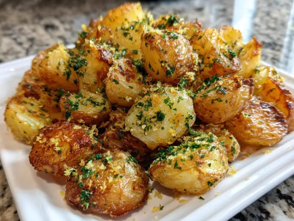 Perfect Crispy Garlic Butter Potatoes With Lemon 3