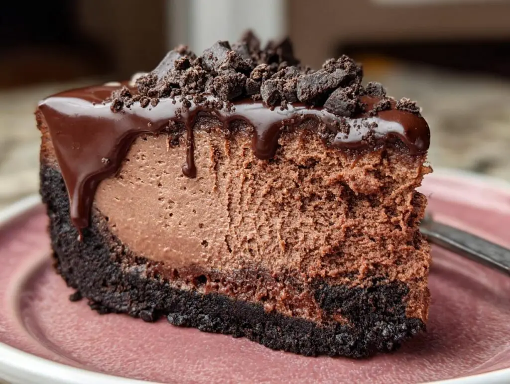 Amazing Dark Chocolate Cheesecake With Oreo Crust 1