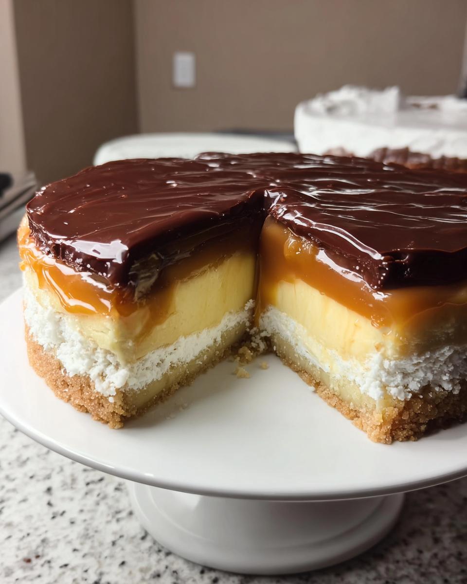 Delicious 12 Millionaire Cheesecake With Caramel And Chocolate