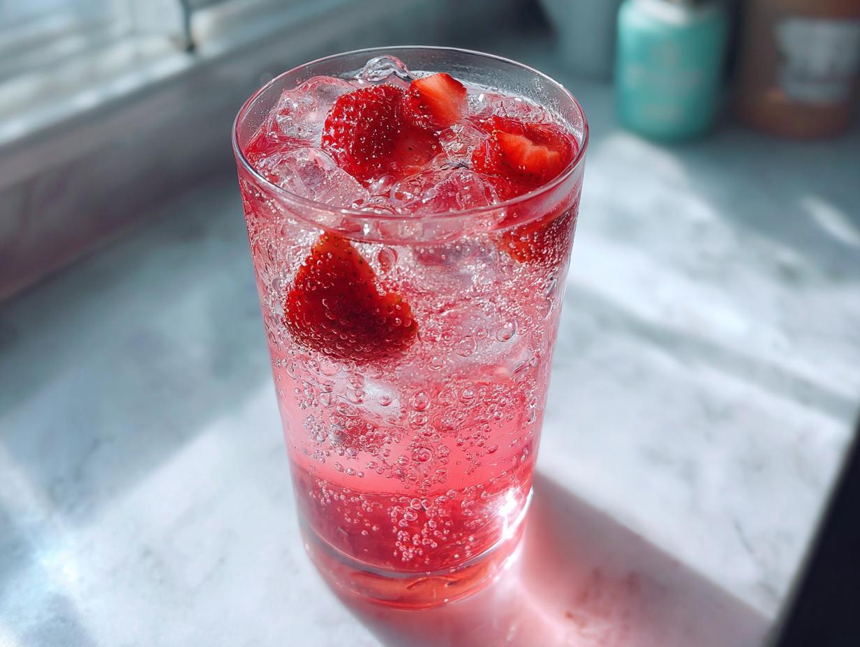 Easy 5-Minute Sparkling Strawberry Punch Drink Joy