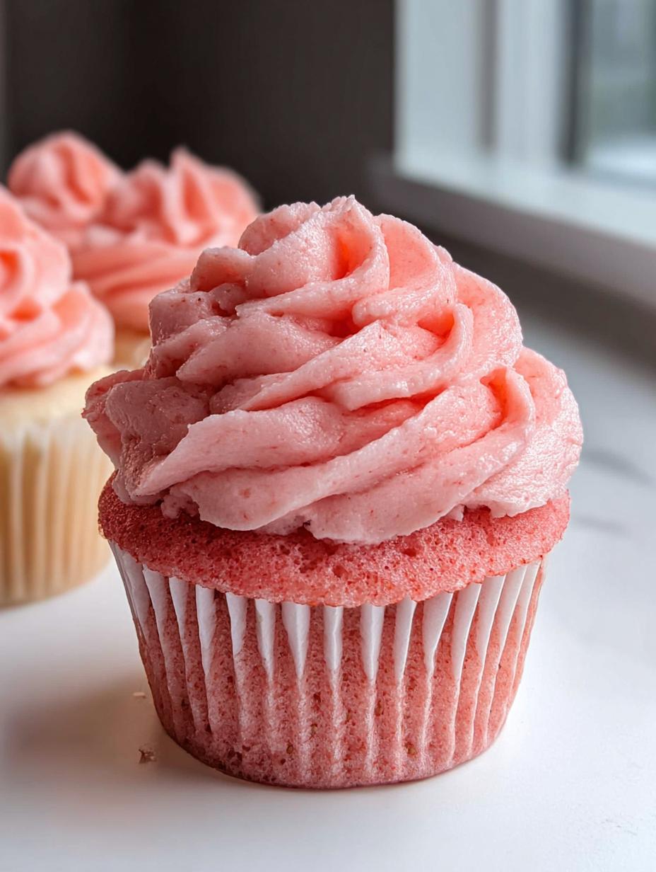 Amazing 24 Strawberry Buttercream Cupcakes Soft And Fluffy