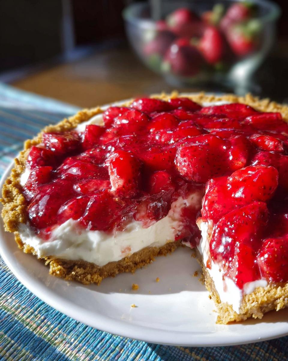 Amazing! 5-Minute Strawberry Cream Cheese Pie