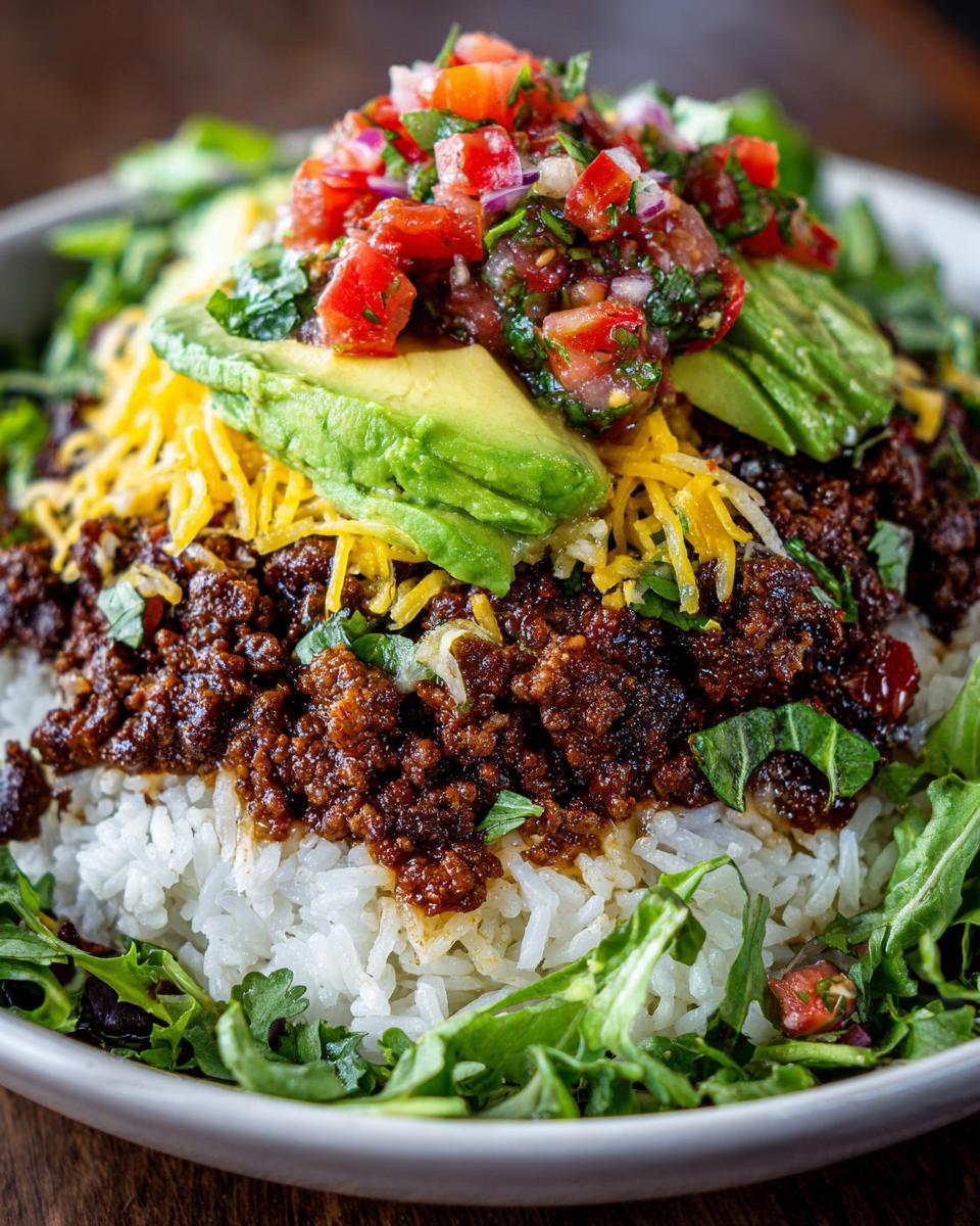 Amazing 35-Minute Taco Rice Bowl Done