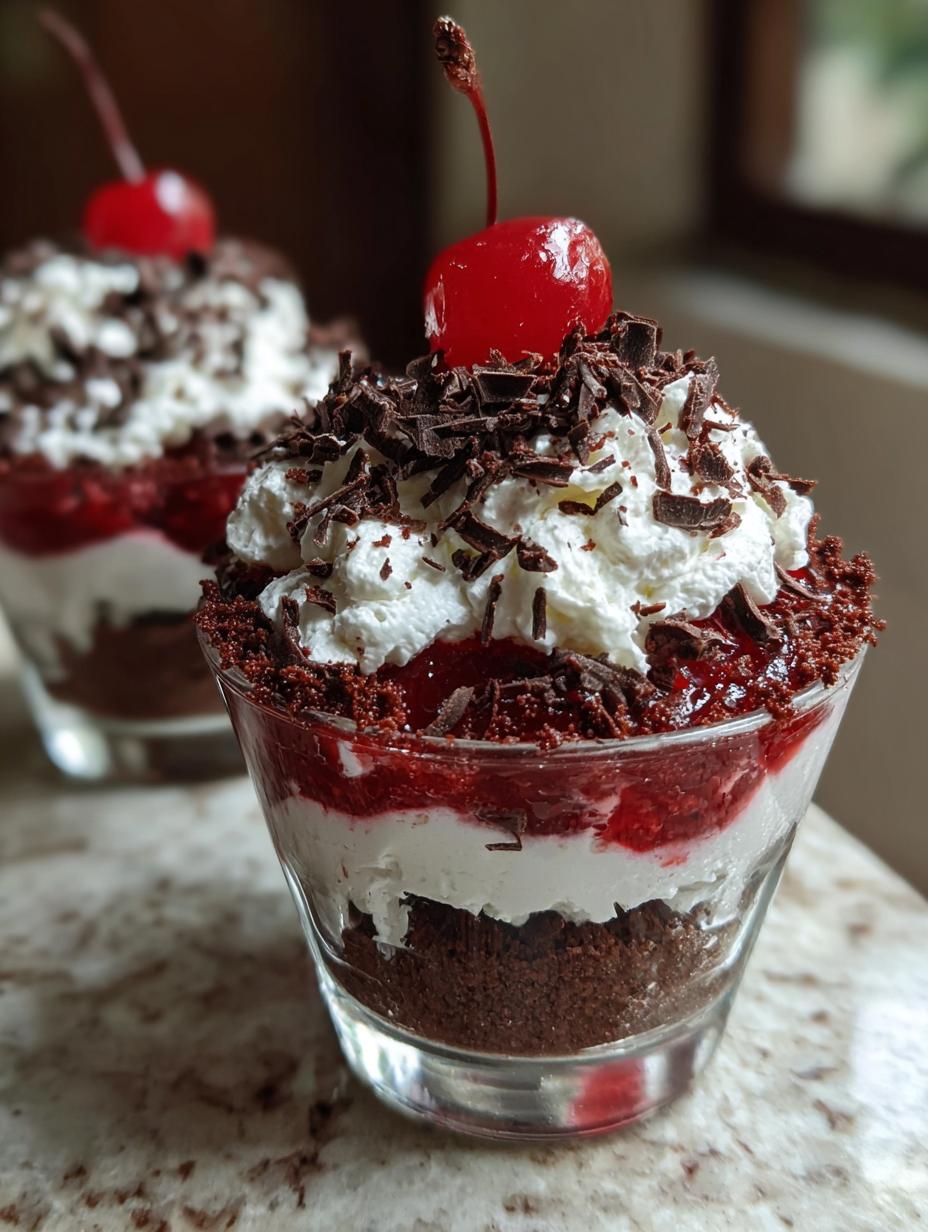 Stunning 4-Layer Black Forest Dessert Cups