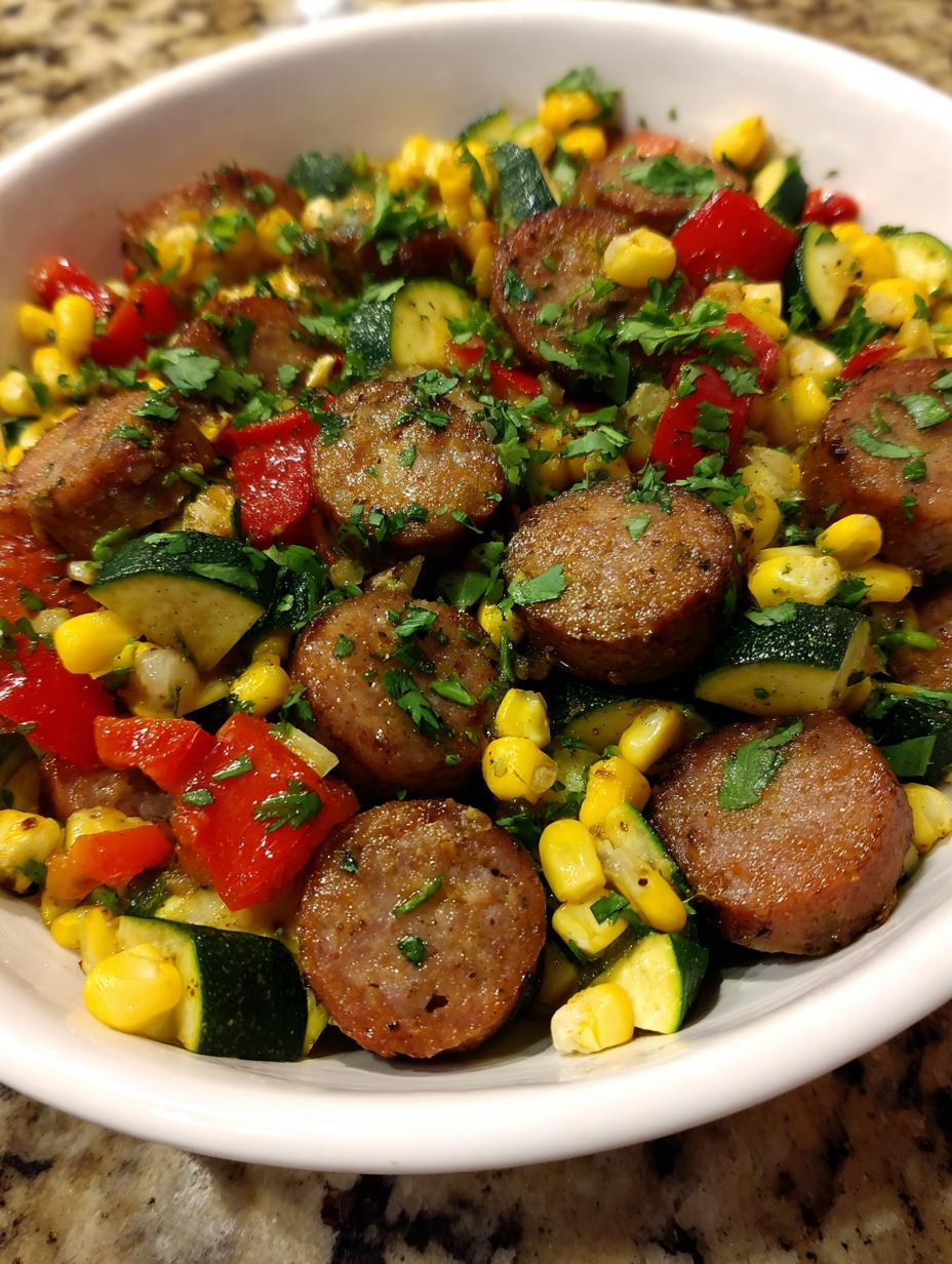 Amazing 5-Step Sausage And Vegetable Skillet