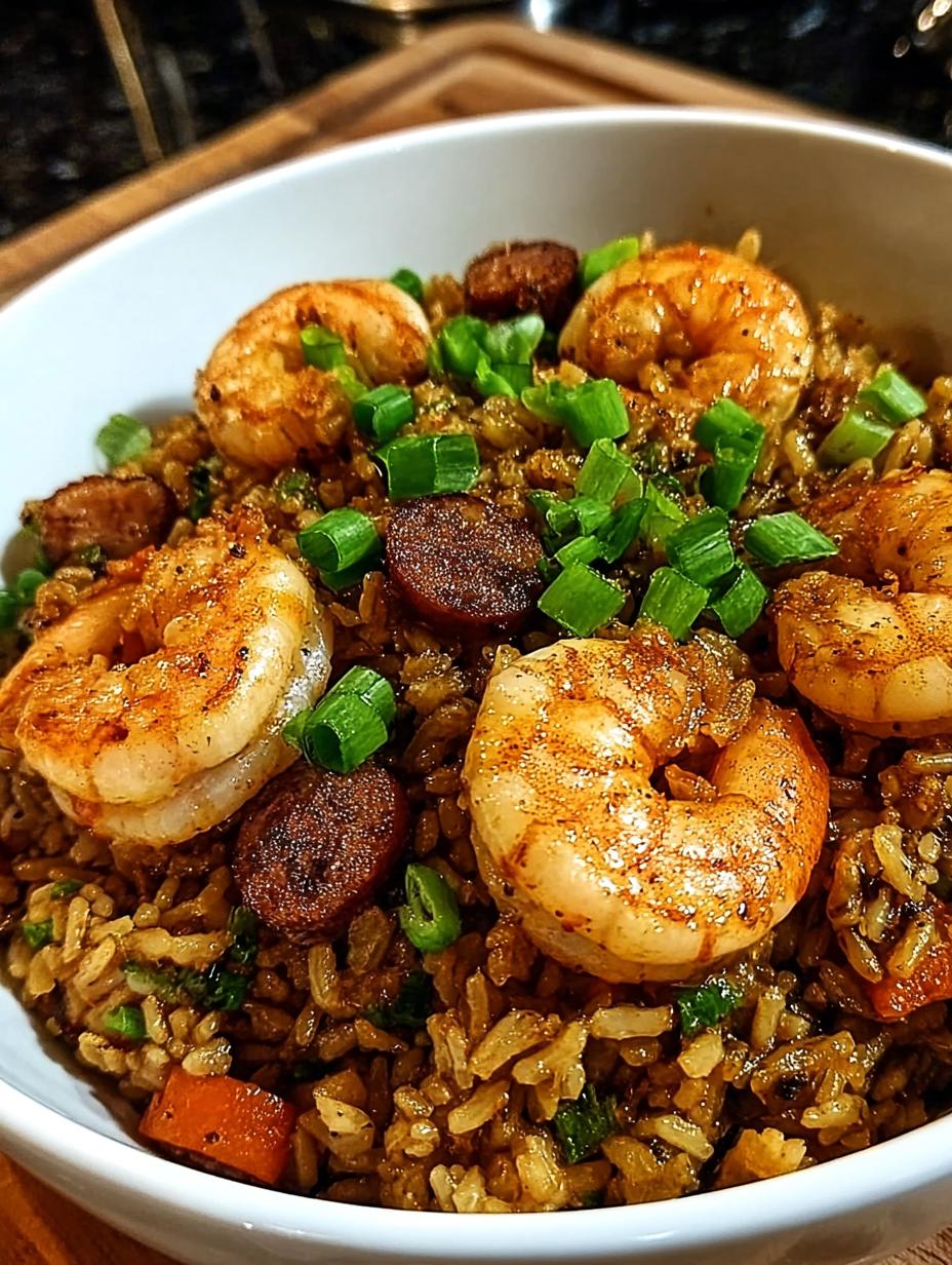 Amazing 30-min Shrimp Sausage Dirty Rice