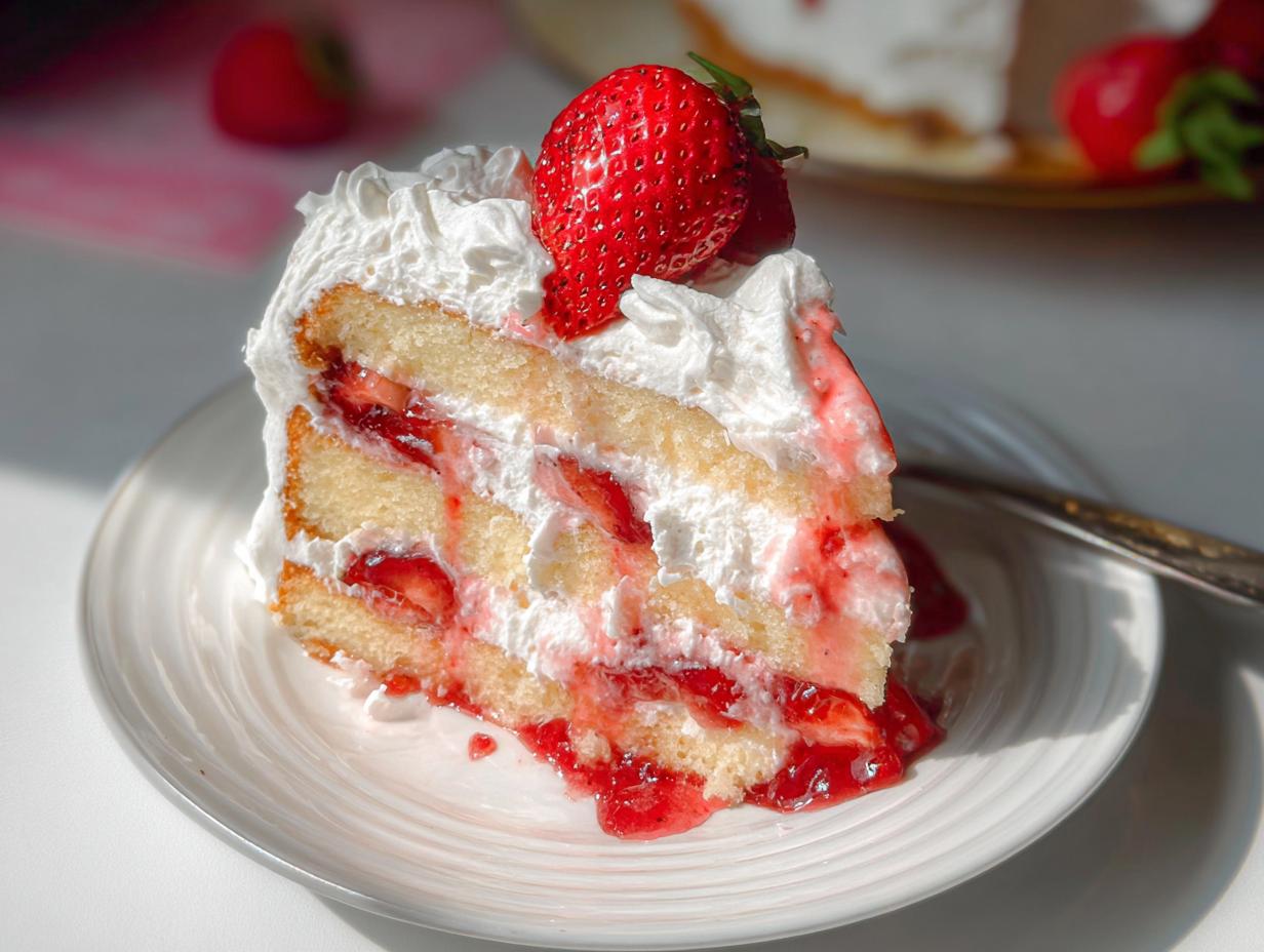 Amazing 3-step Strawberry Shortcake Layer Cake