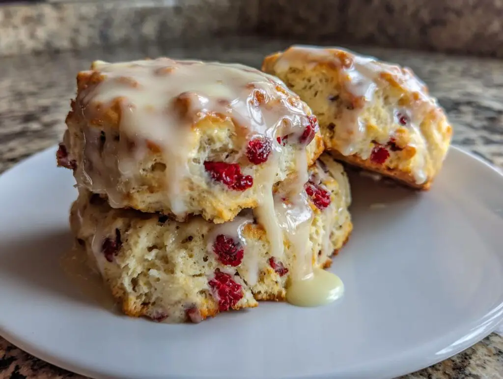 Amazing 10 Lemon Raspberry Scones With Easy Lemon Glaze
